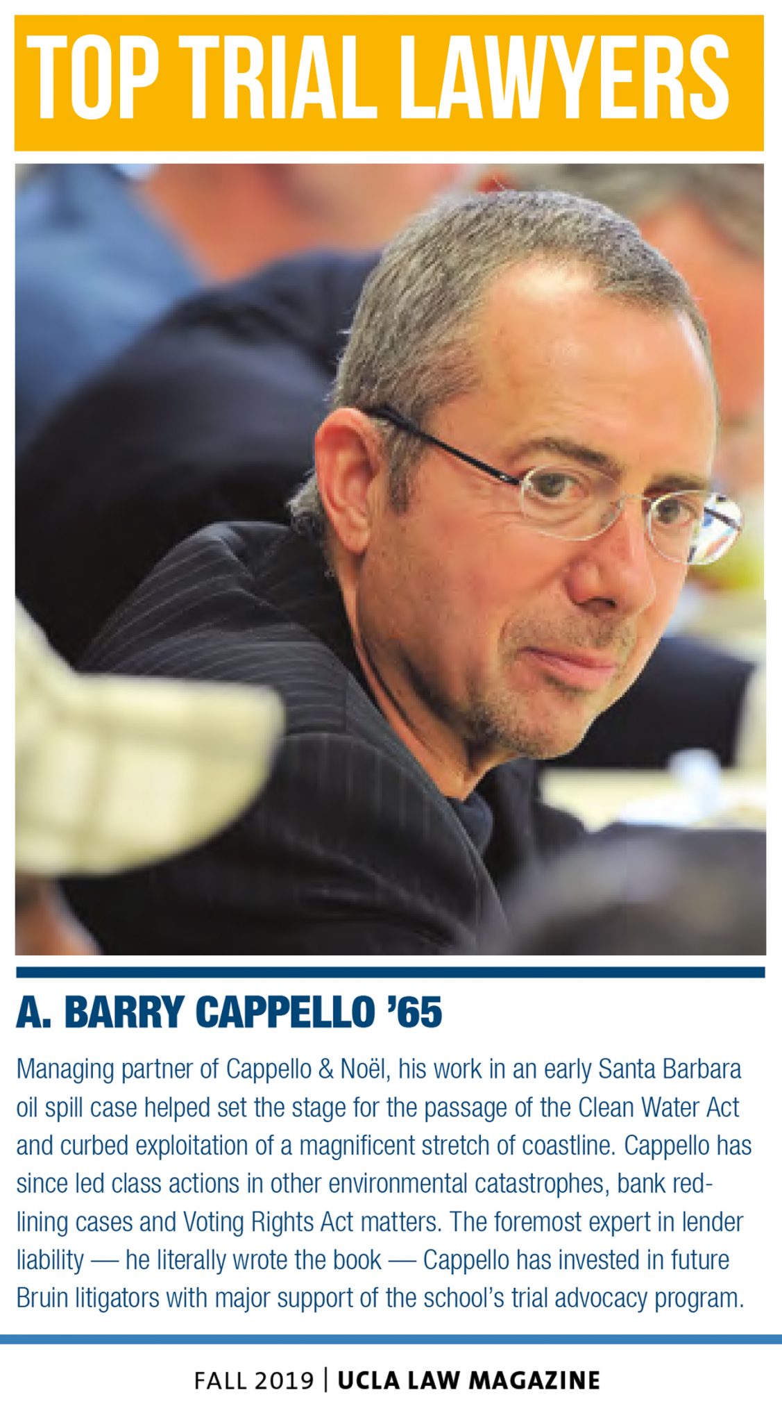 Barry Cappello Featured In UCLA Law’s 70th Anniversary Magazine ...
